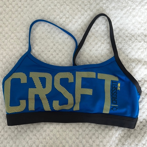 Reebok | Intimates & Sleepwear | Crossfit Sports Bra Blue And Yellow ...